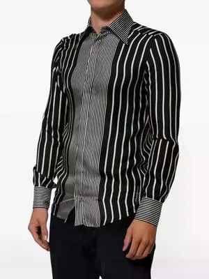 Dolce & Gabbana Martini Striped Shirt - Black