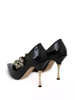 Dolce & Gabbana Crystal-embellished Patent Leather Pumps