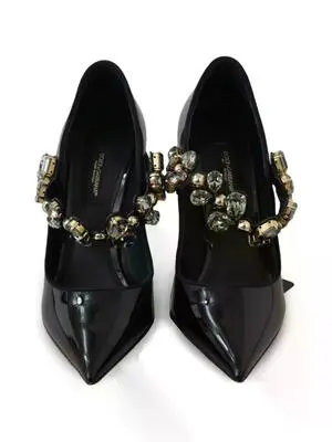 Dolce & Gabbana Crystal-embellished Patent Leather Pumps