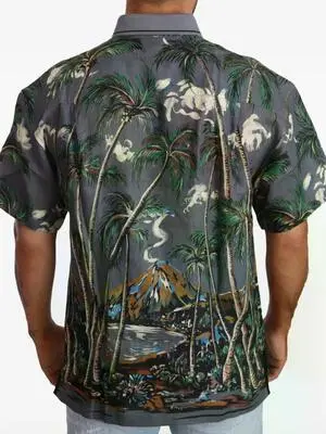 Dolce & Gabbana Tropical-print Short-sleeve Shirt