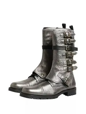 Dolce & Gabbana Multi-buckle Metallic Boots