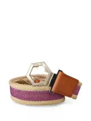 Gianfranco Ferre Hexagon-buckle Woven Belt