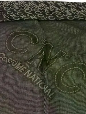 Costume National Logo-print Frayed Scarf
