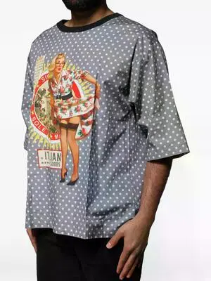 Dolce & Gabbana Polka Dot-print Pin-up Graphic T-shirt