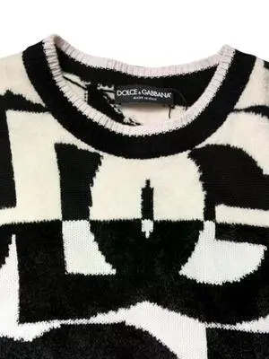 Dolce & Gabbana Logo-pattern Crew-neck Sweater