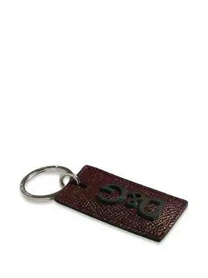 Dolce & Gabbana Logo-plaque Leather Keychain - Brown