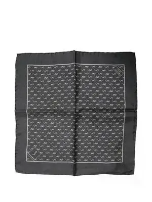 Dolce & Gabbana Seahorse-print Silk Pocket Square - Grey