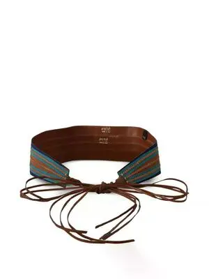 EXTE Striped Tie-fastening Belt