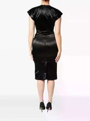 Dolce & Gabbana Satin Cap-sleeve Midi Dress