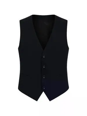 Dolce & Gabbana Pointed-hem Waistcoat - Black