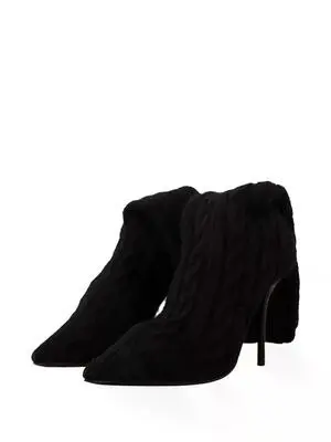 Dolce & Gabbana Cable-knit Knee-high Boots - Black
