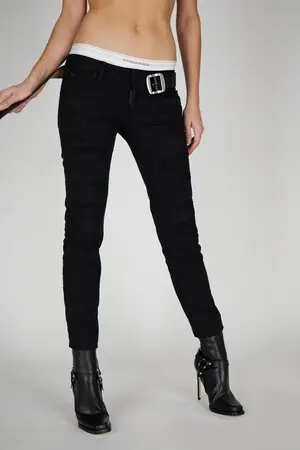 Dsquared2 Bull Cropped Jeans - Black