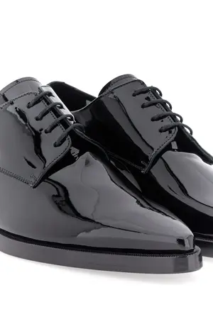 Dsquared2 Punk Laced-up Derby In Patent Leather