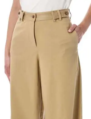 SESSUN Wide-leg Lyocell Gabardine Trousers
