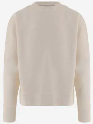 GOLDEN GOOSE Cotton Sweatshirt With Logo - Ivory