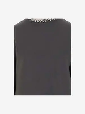 GOLDEN GOOSE Cotton Sweatshirt With Crystals