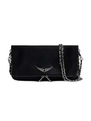 Zadig&Voltaire Rock Clutch Bag With Chain Strap - Noir