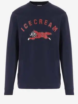 ICECREAM Cotton Shirt With Logo - Navy