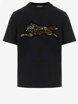 ICECREAM Cotton T Shirt With Logo - Black