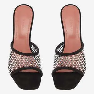 Amina Muaddi Lupita Crystal Sandals