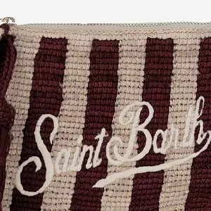 MC2 SAINT BARTH Rafiya Clutch With Logo
