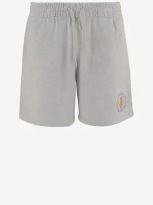 Casablanca Cotton Shorts With Logo - Blue