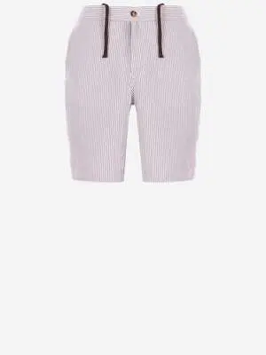 MC2 SAINT BARTH Striped Cotton Shorts