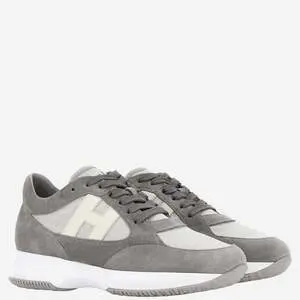 Hogan Interactive Sneakers In Leather And Nylon