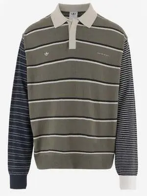 ADIDAS X SONG FOR THE MUTE Striped Cotton Polo Shirt - Multi