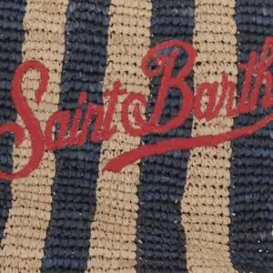 MC2 SAINT BARTH Raffia Clutch With Logo