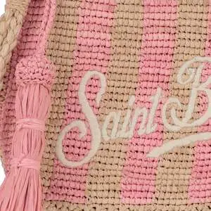 MC2 SAINT BARTH Rafiya Clutch With Logo