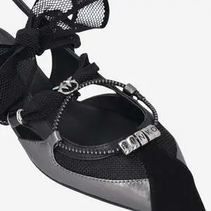 Pinko Slingback Lace Up Flats