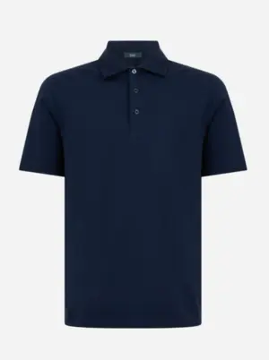 Herno Resort Cotton Polo Shirt - Blu