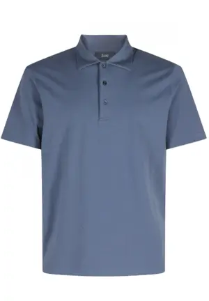 Herno Resort Cotton Polo Shirt - Blu