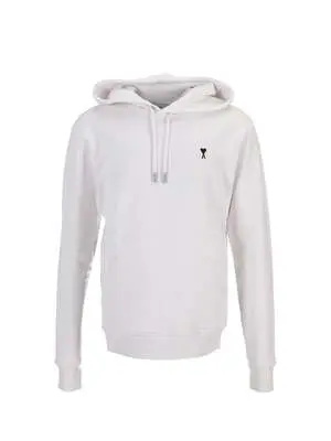 AMI Paris Hoodie De Coeur Contraste - Blanc