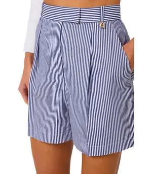 Elisabetta Franchi Striped And White Shorts