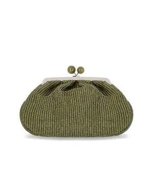Max Mara Pasticcino Fortuna Medium Khaki Clutch - Green