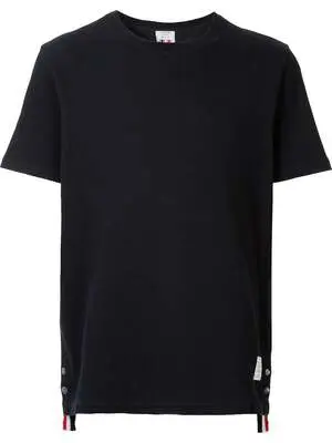 Thom Browne Relaxed Fit T-shirt With Center Back Rwb Stripe