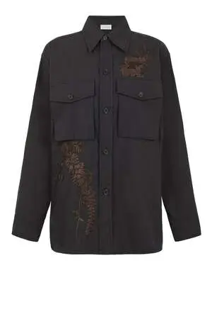 PAROSH Camicia C/ricamo - Nero
