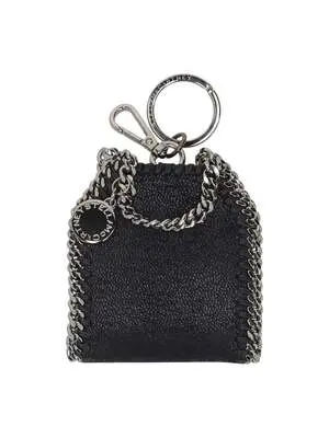 Stella McCartney Falabella Airpods Case Eco Shaggy Deer W/ruthenium Chain - Black