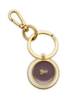AMI Paris Porte Cles Tasse A Cafe De Coeur - Ecru/marron