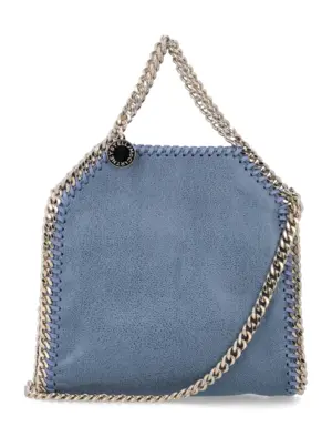 Stella McCartney Falabella Tiny Bag Eco Shaggy Deer W/light Gold Color Chain - Blu