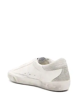 GOLDEN GOOSE Superstar Nappa Leather Sneakers With Suede Accents - White/ice/grey