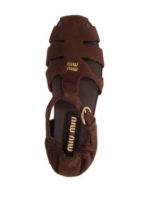 Miu Miu Allacciate Camoscio Sandals