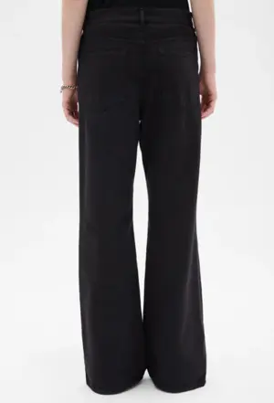 ANN DEMEULEMEESTER Genoveva 5 Pockets Relaxed Flared Trousers Denim