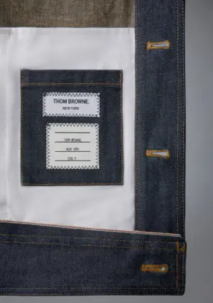 Thom Browne Backstrap Utility Jacket In Japanese Selvedge Denim