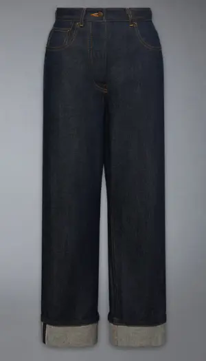 Thom Browne Classic 5 Pocket Denim Pant In Japanese Selvedge Denim - Navy