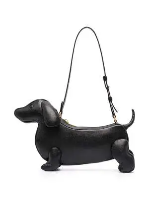 Thom Browne Baby Hector Bag In Pebble Grain Leather - Black