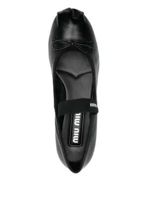 Miu Miu Logo Intarsia Ballet Flats