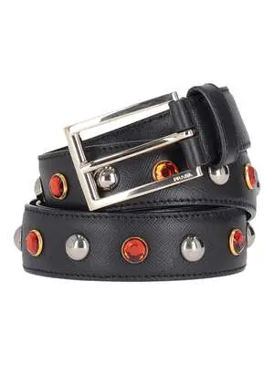 Prada Fabric Buckle Belt - Black